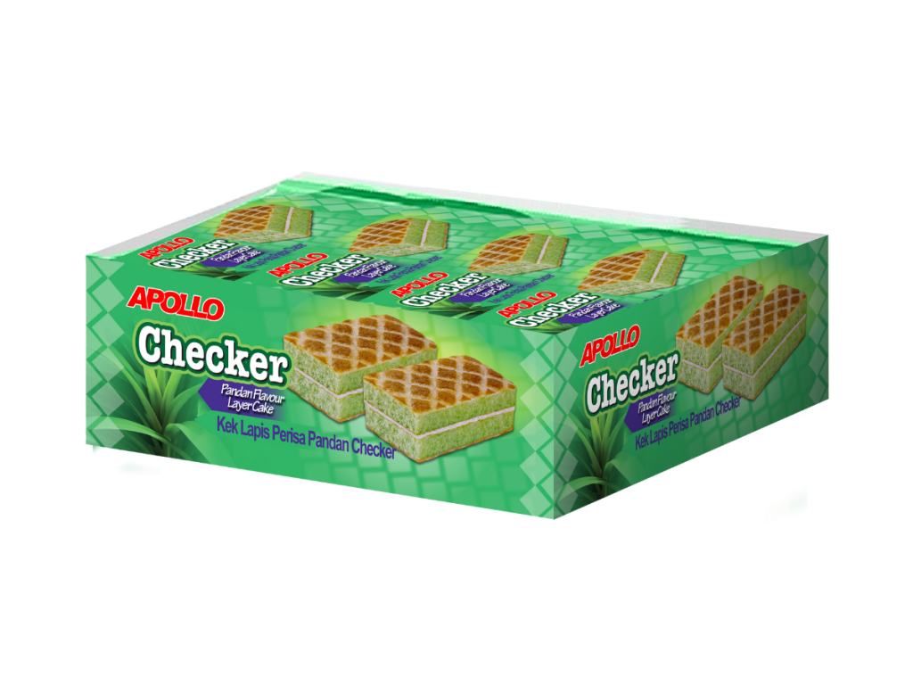 APOLLO Checker Pandan Flavour Layer Cake - APOLLO Food Holdings Berhad