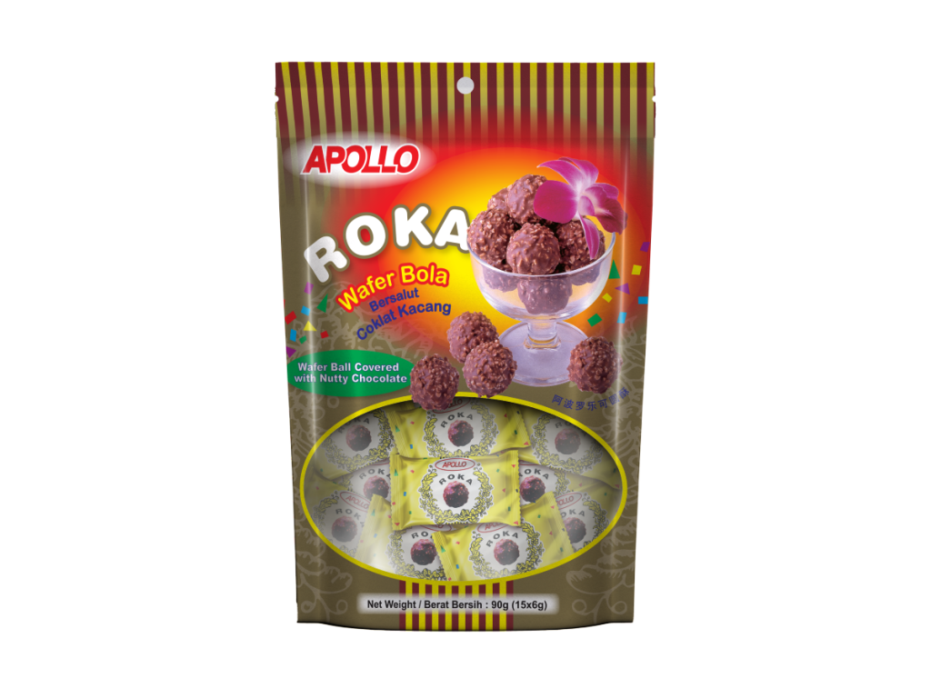 APOLLO Roka Wafer Ball Covered with Nutty Chocolate