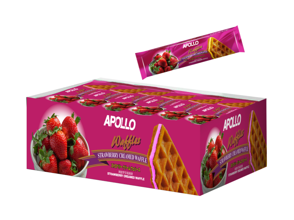 APOLLO Strawberry Flavour Creamed Waffle - APOLLO Food Holdings Berhad