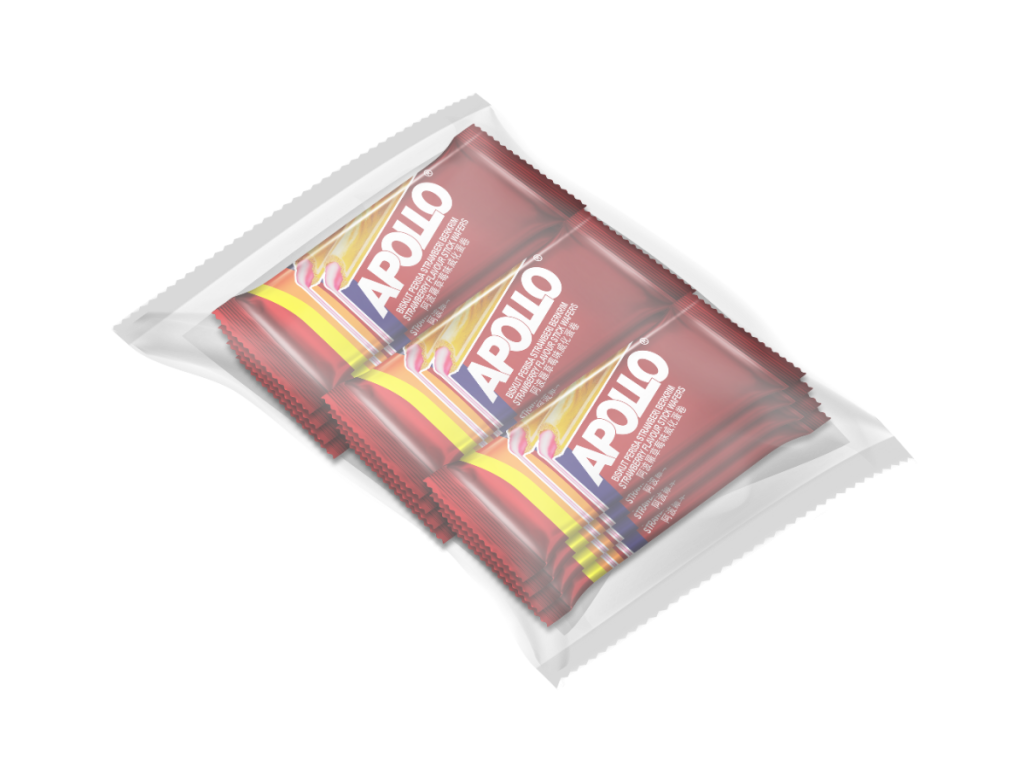 APOLLO Strawberry Flavour Stick Wafer - APOLLO Food Holdings Berhad