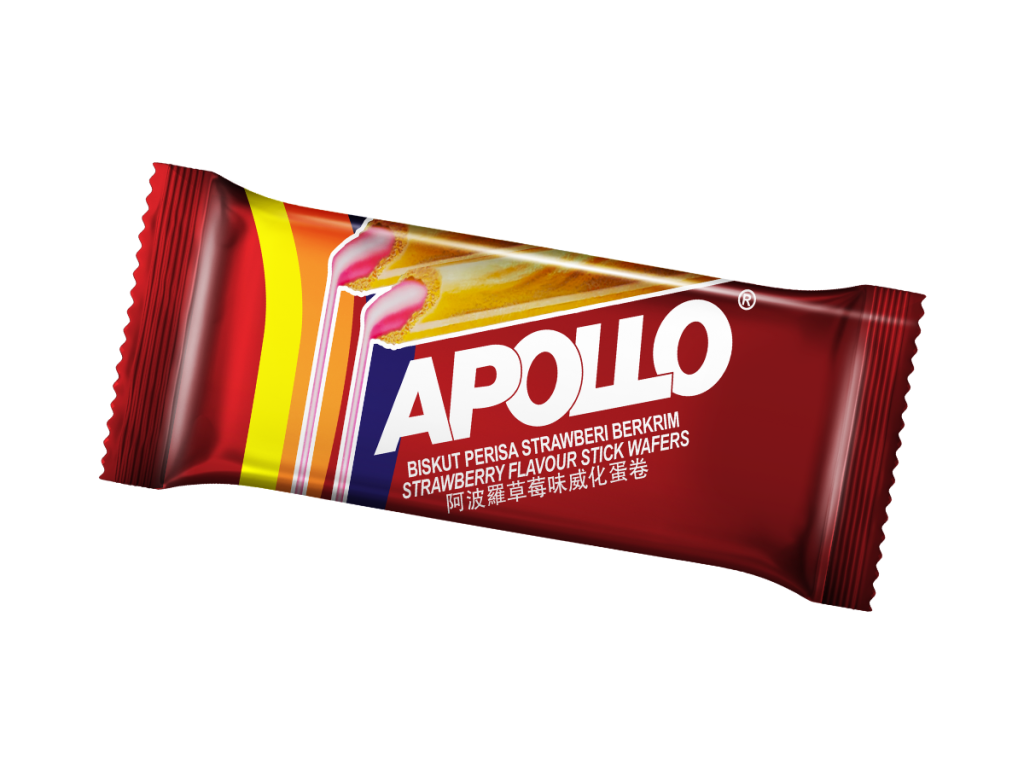 APOLLO Strawberry Flavour Stick Wafer - APOLLO Food Holdings Berhad